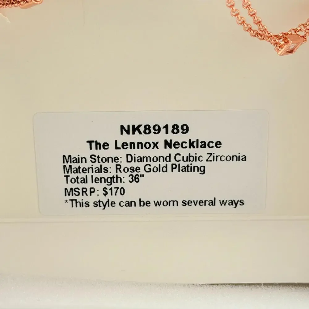 Jewelry | Bomb Party April 226 Necklace The Lennox Necklace Rose Gold ...